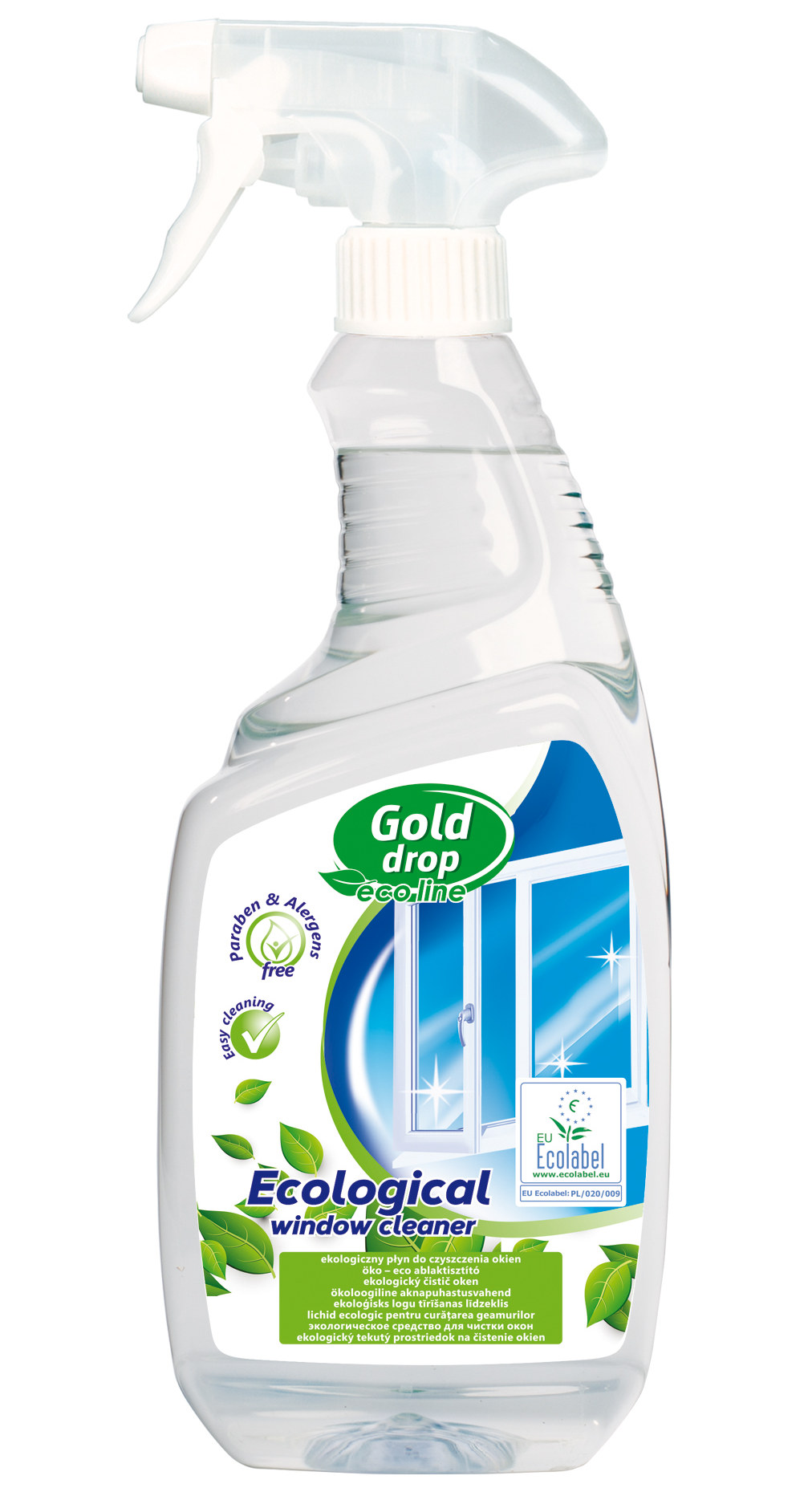 Ekologiczny płyn do mycia okien szyb window cleaner 750 ml Gold drop ...